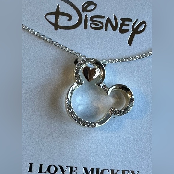 Disney | Jewelry | Nwt Disneys Mickey Mouse Twotone Crystal Head ...